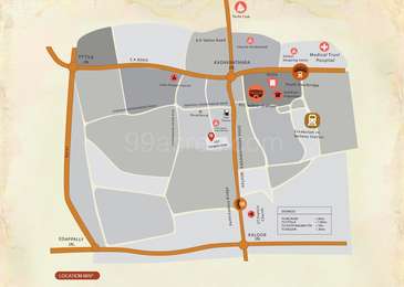 JGT Living Spaces JGT Samrudhi Map - Jawahar Nagar, Kochi Location Map