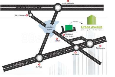 JHL Builders JHL Green Avenue Map - Padappai, Chennai Location Map