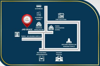 JKB Housing JKB Grace Map - Virugambakkam, Arcot Road Location Map