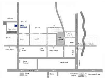 Jmd Builders JMD Avenue Map - Sector 75, Noida Location Map