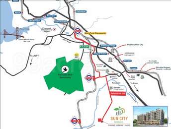 JMJ Projects JMJ Sun City Map - Rasayani, Navi Mumbai Location Map