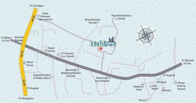 John Construction Johns Haven Map - Brahmagiri, Udupi Location Map