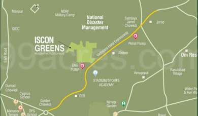 Iscon Group Builders JP Iscon Greens Map - Bhaniyara, Vadodara Location Map