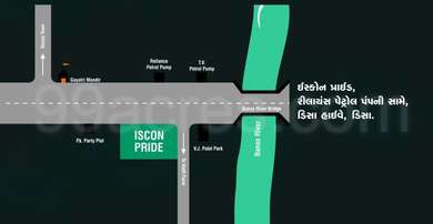 Iscon Group Builders JP Iscon Pride Map - Indira Nagar, Deesa Location Map