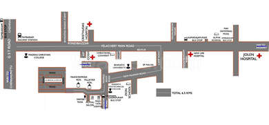 JR Builders Chennai JR Anishma Avenue Map - Selaiyur, Chennai Location Map