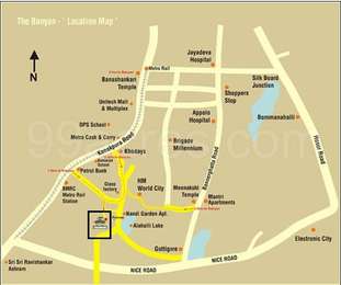 JSR Enterprises Housing Projects JSR The Banyan Map - 9th Phase JP ...
