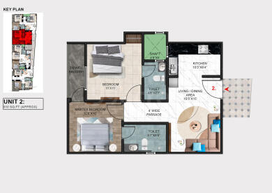 2 BHK / Bedroom Apartment / Flat for rent in JSS Sai Sky Villa ...