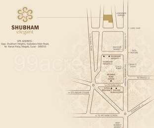 JT Group JT Shubham Elegant Map - Parvat Patiya, Surat Location Map