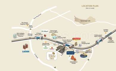 Jubilee Constructions Jubilee Temple Tree Map - LB Nagar, Hyderabad ...