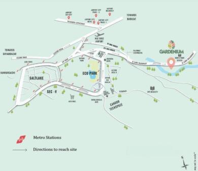 Jupiter Developers Jupiter Gardenium Map - Rajarhat, Kolkata Location Map