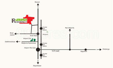 Jupiter Developers Jupiter Airport Residency Map - Birati, Kolkata ...