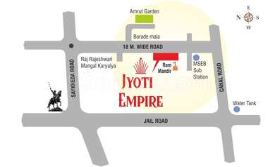 Jyoti Builders Nashik Jyoti Empire Map - Jail Road, Nasik Location Map