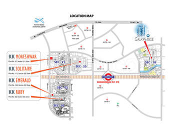 KK Developers KK Sapphire Map - Sector 18 Ulwe, Navi Mumbai Location Map