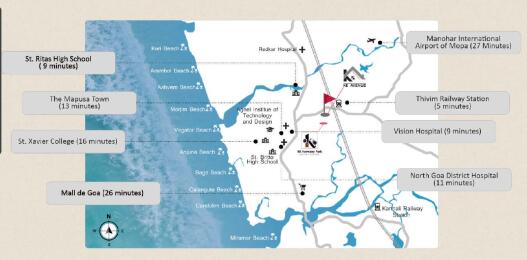 K K Infra Project K K Avenue Map - Thivim, North Goa Location Map