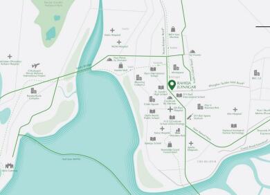 K Raheja Corp K Raheja Jade City Map - Juinagar, Navi Mumbai Location Map