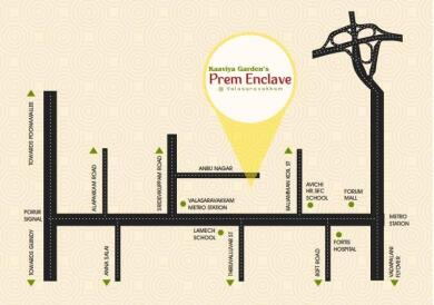 Kaaviya Groups Kaaviya Gardens Prem Enclave Map - Valasaravakkam ...