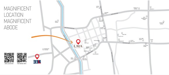 Kabel Buildcon Uma Residences Map - Bhayli, Vadodara Location Map