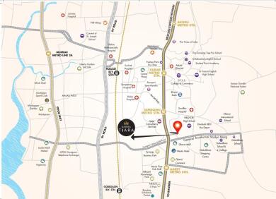 Kabra Group Builders Kabra Tiara Map - Dindoshi, Malad East Location Map