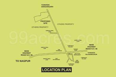 Kadam Builders Kadam Countryside Map - Tumdibod, Rajnandgaon Location Map