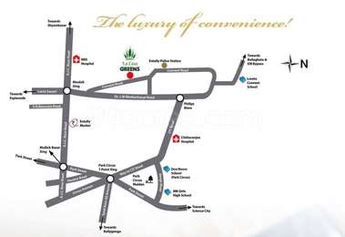 Kalim Group KGC La Casa Greens Map - Sealdah, Raja Bazar, Kolkata ...