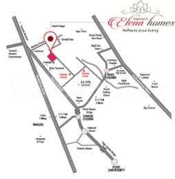 Kalimata Properties Elena Homes Map - Ravet, Pune Location Map