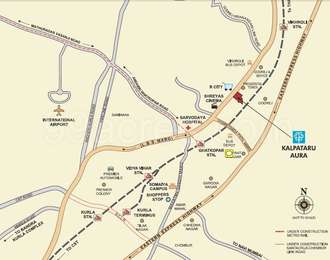 Kalpataru Limited Kalpataru Aura Map - Ghatkopar West, Mumbai Location Map