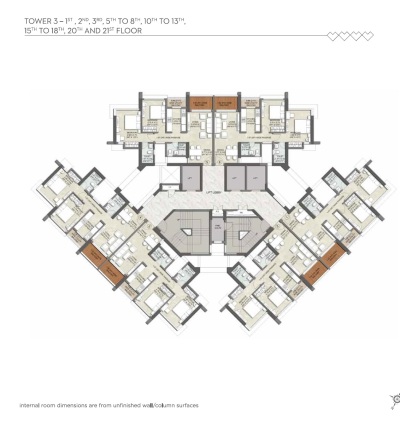 2 BHK / Bedroom Apartment / Flat for rent in Kalpataru Paramount Balkum ...