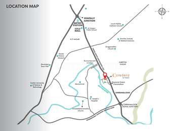 Kalyan Developers Kalyan Credenz Map - Edappally, Kochi Location Map