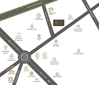 Samnani Group Ishwar Pratik Grand Map - Bodhale Nagar, Nasik Location Map