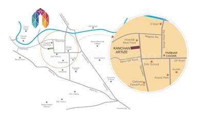 Kanchan Developers Kanchan Artize Map - Kondhwa, Pune Location Map