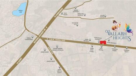 Kanha Group Builders Kanha Vallabh Heights Map - Tarsali, Vadodara ...