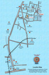 Kanya Homes Builders Kanya Srishti Map - Perungudi, Chennai Location Map