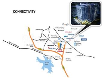 Kapil Engineers and Infrastructures Kapil Towers Map - Nanakramguda ...