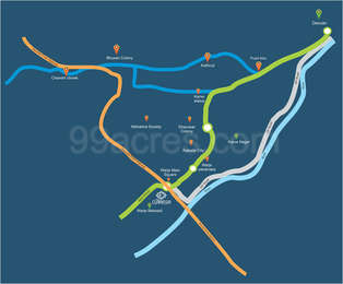 Karan Group Karan Clarissa Map - Warje, Pune Location Map