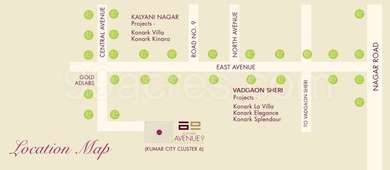 Karia Developers Karia Konark Avenue 9 Map - Wadgaon Sheri, Pune ...