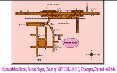Karthik Homes Map - Chromepet, Chennai Location Map