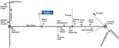 KBD Group KBD Palladion Map - Balewadi Phata, Pune Location Map