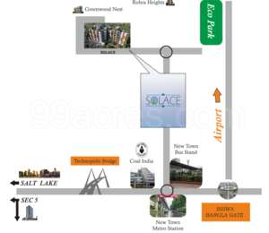 KCB Enterprise KCB Solace Map - New Town, Kolkata East Location Map