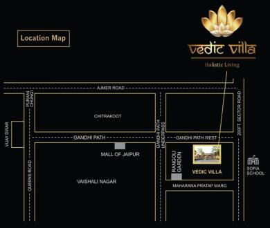 Shree Radhe Krishna Landcon Vedic Villas Map - Gandhi Path, Jaipur ...