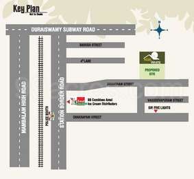 KG Homes KGK White Map - West Mambalam, Chennai Location Map