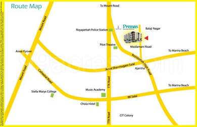 Kgeyes Premas Map - Royapettah, Chennai Location Map