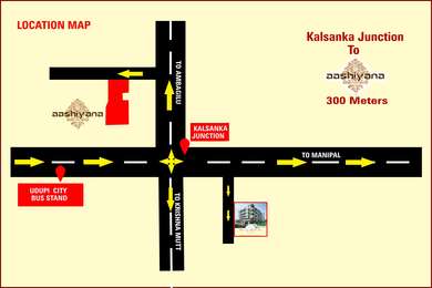 Khain Properties Khain Aashiyana Map - Kalsanka, Udupi Location Map