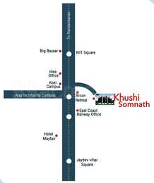 Khushi Realcon Khushi Somnath Map - Patia, Bhubaneswar Location Map