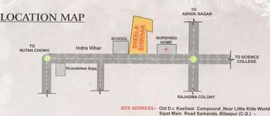 Kiran Realty Kiran Sheela Shikhar Map - Sarkanda, Bilaspur Location Map