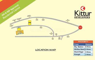 Kittur Developers Kittur Kitcon Rit Rit Map - Kusugal, Hubli Location Map