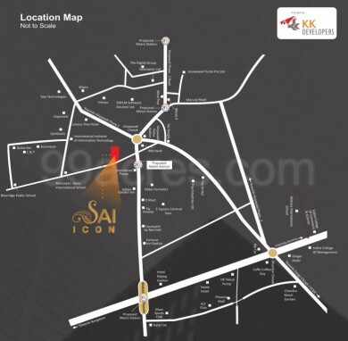 KK Developers Pimple Gurav KK Sai Icon Map - Hinjewadi, Pune Location Map