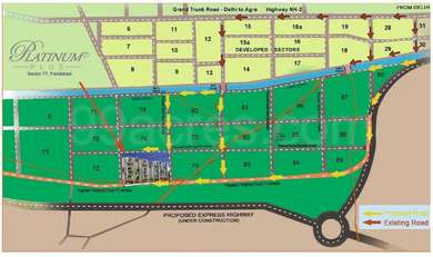 Klj Town Planners Builders KLJ Platinum Plus Map - Sector 77, Faridabad ...