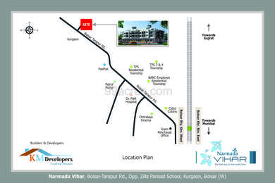 KM Developers and Basudeo Builders Narmada Vihar Map - Boisar, Mumbai ...