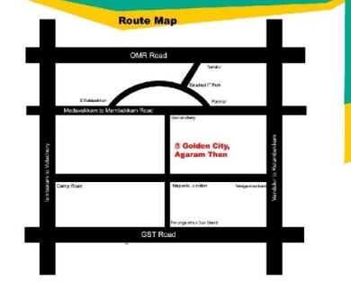 KMS Estates KMS Golden City Map - Selaiyur, Chennai Location Map