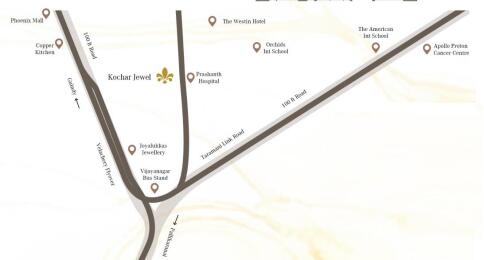 Kochar Homes Builders Kochar Jewel Map - Velachery, Chennai Location Map